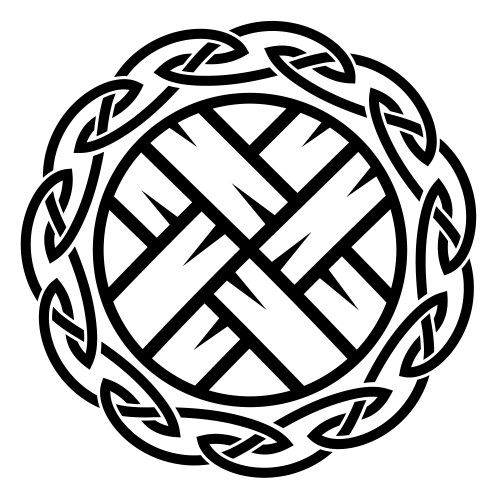 Celtic knot rune bound hearts infinity symbol Vector Image