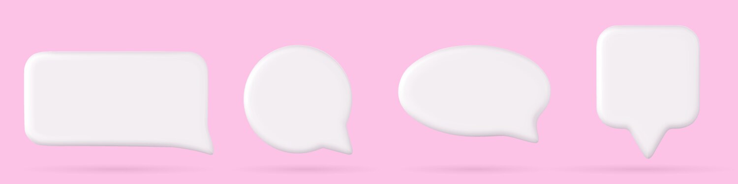 Realistic set of yellow speech boxes Royalty Free Vector