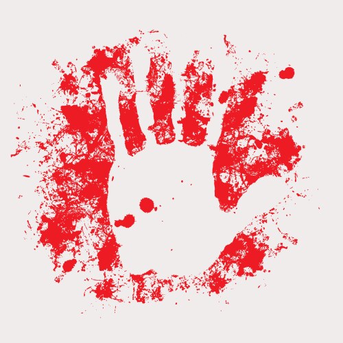 Handprint Murder Print Vector Images (89)