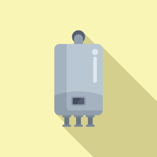 Flat design electric water heater Royalty Free Vector Image