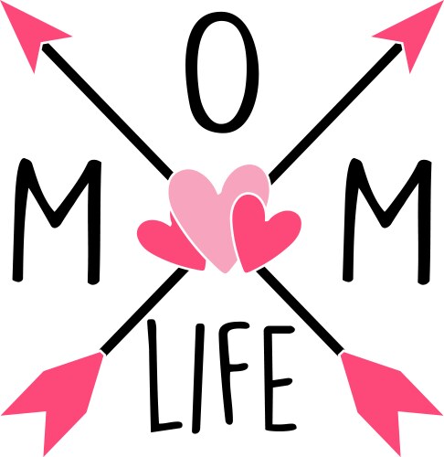 1 mom on white background Royalty Free Vector Image