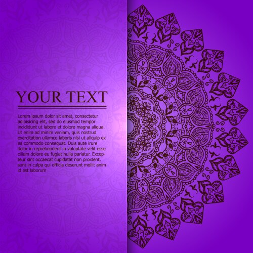 Vintage circular pattern of indian Royalty Free Vector Image