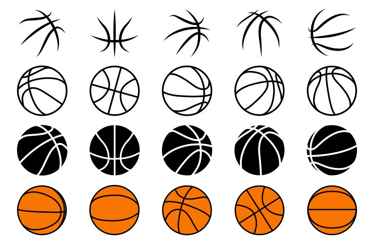 Basketball Outline Silhouette Flaming Basketball Player Silhouette