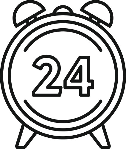 Timeframe Duration Plan Icon Outline Royalty Free Vector