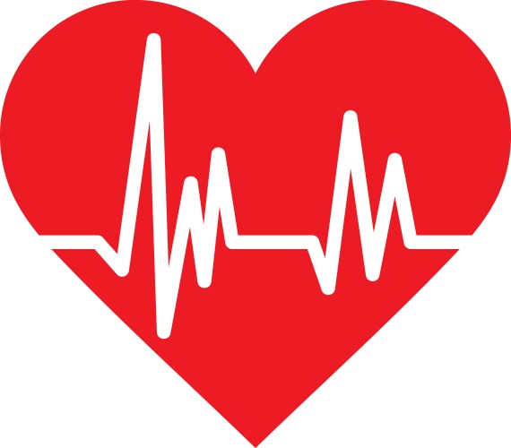 Heartbeat icon design template isolated Royalty Free Vector