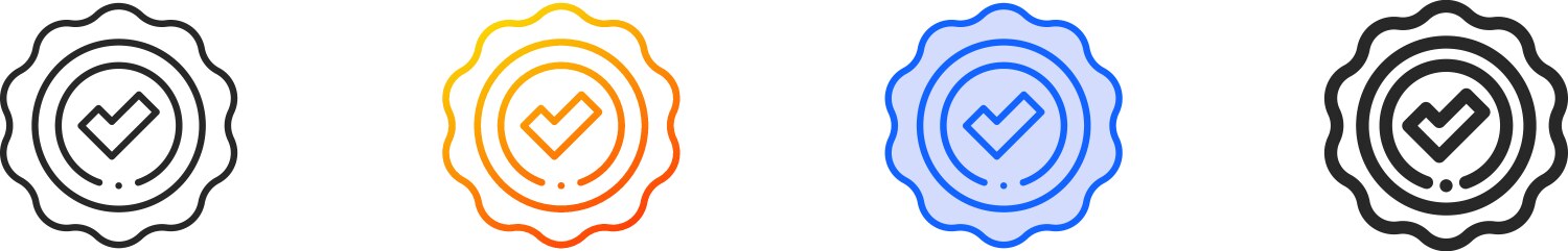 Clapping iconthin linear gradient blue stroke Vector Image