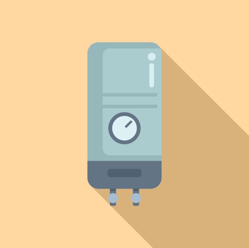 Flat icon of a modern water heater Royalty Free Vector Image