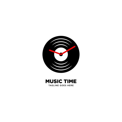 Music note services icon logo Royalty Free Vector Image