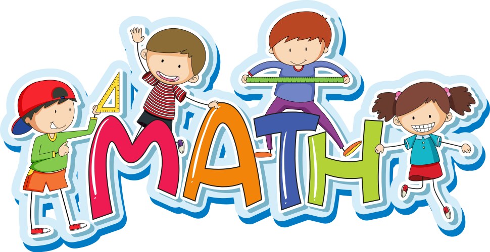 Happy everyday five color print for kids Vector Image