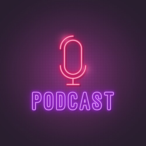 Podcast Neon Microphone Vector Images (over 210)
