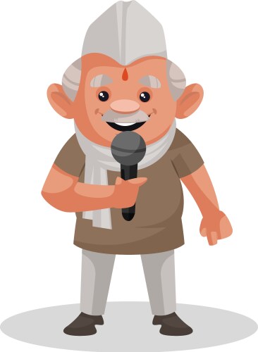 Indian marathi man cartoon Royalty Free Vector Image