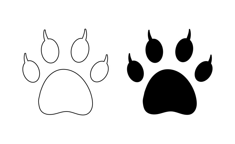 Puma paw print Vector Images & Graphics for Commercial Use | VectorStock