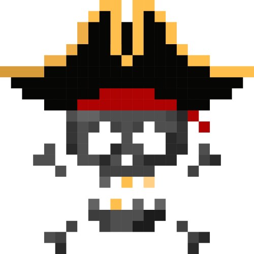 Pixel art glitch skull with crossbones - isolated Vector Image Pixel art glitch skull with crossbones - isolated Vector Image