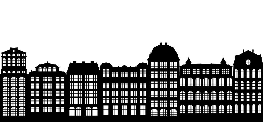 Silhouettes of houses Royalty Free Vector Image