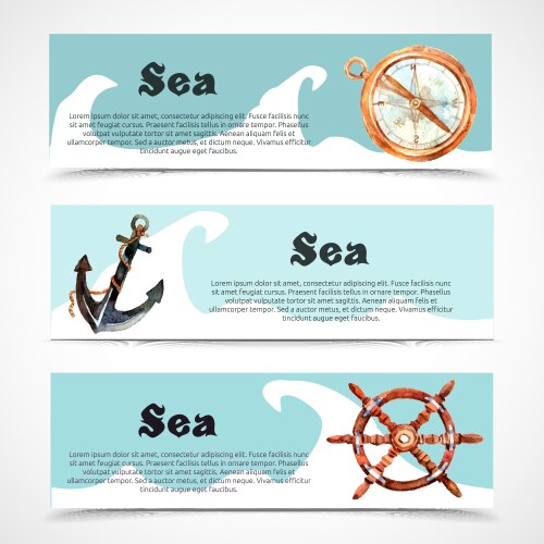Sailing banner Royalty Free Vector Image - VectorStock