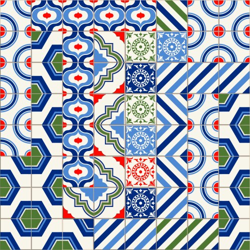 Moroccan ceramic tile pattern Royalty Free Vector Image