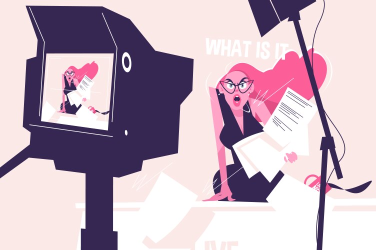 Cartoon teacher looking angry grumpy woman stands Vector Image