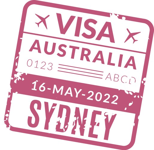 Passport page with visa stamps realistic open Vector Image