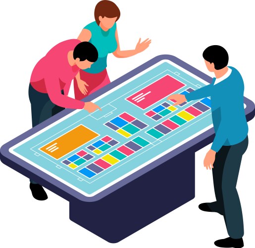 Interactive panel set Royalty Free Vector Image