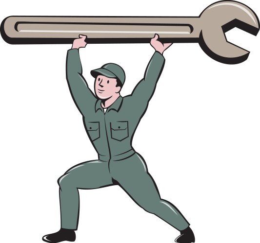 Mechanic worker cartoon Royalty Free Vector Image