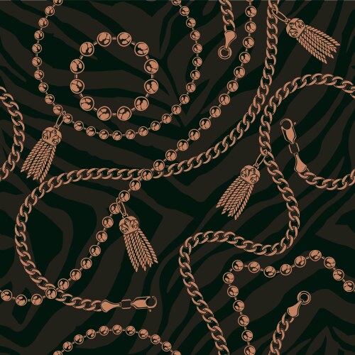 Chain and belt pattern Royalty Free Vector Image