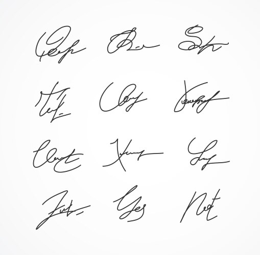 Autograph Vector Images (over 2,400)