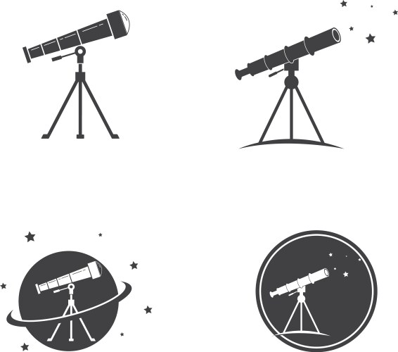 Telescope logo icon Royalty Free Vector Image - VectorStock