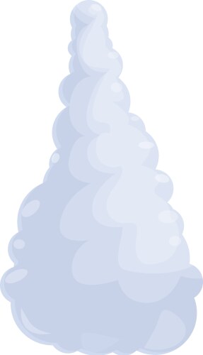 Blue smoke cloud is floating in cartoon style Vector Image