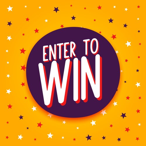 Register now to play and win lucky draw yellow Vector Image