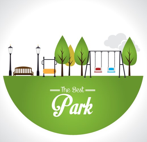 City park seamless background Royalty Free Vector Image