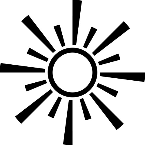 Sun icon symbol element Royalty Free Vector Image