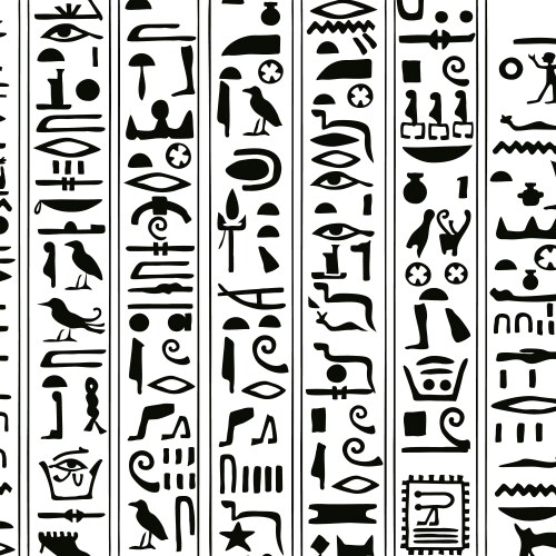 Egyptian Hieroglyph Pattern Royalty Free Vector Image