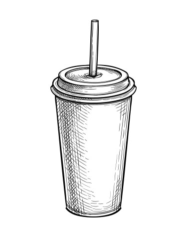 Fast food paper cups Royalty Free Vector Image