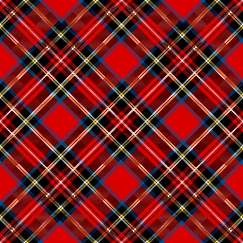 Clan stuart royal tartan plaid pattern Royalty Free Vector