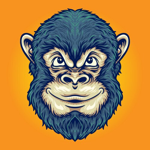 Cool monkey mascot Royalty Free Vector Image - VectorStock