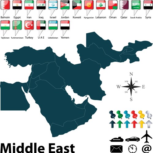 Middle east map Vector Images & Graphics for Commercial Use | VectorStock