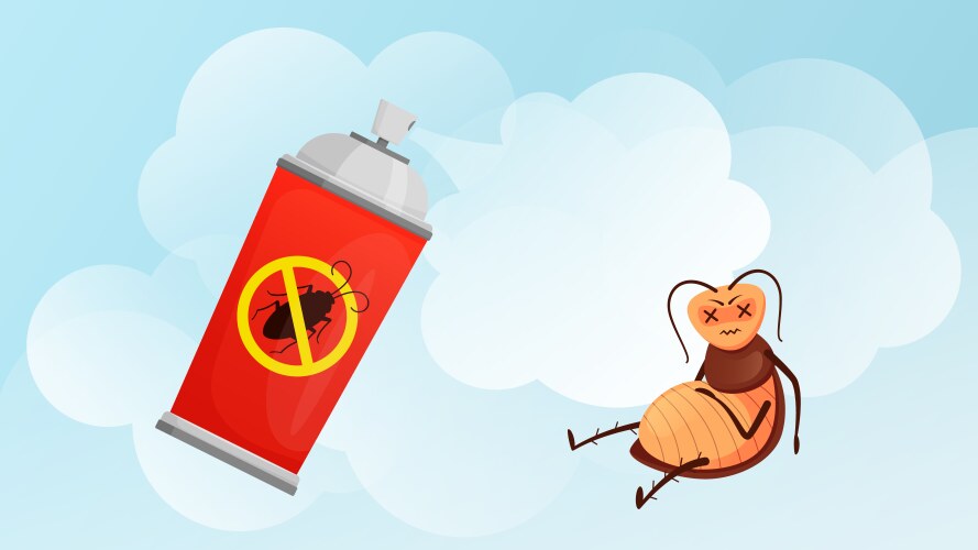 Cockroach spray icon insecticide and hygiene Vector Image