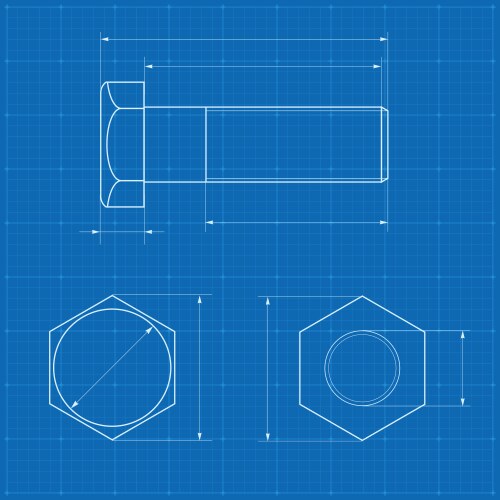 Technical Drawing Bolt Vector Images (over 410)