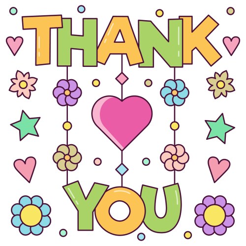Emoticon with thank you sign Royalty Free Vector Image