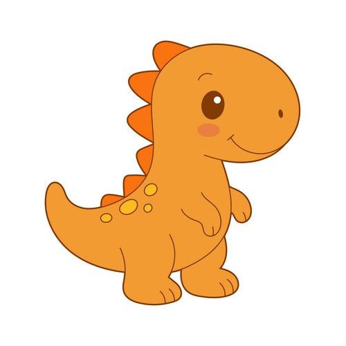 Adorable Green Dinosaur with Spots – Royalty-Free Vector | VectorStock