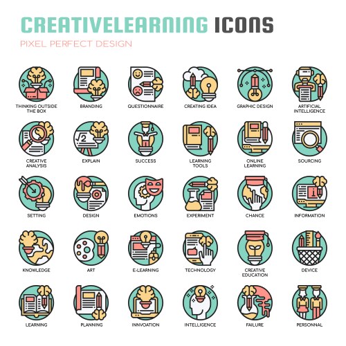 Creative learning and thinking concept Royalty Free Vector