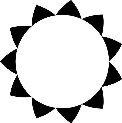 Sun icon symbol element Royalty Free Vector Image