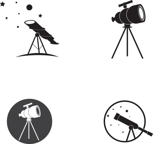 Telescope logo icon Royalty Free Vector Image - VectorStock