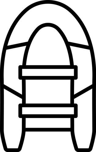 Rubber boat drawing Royalty Free Vector Image - VectorStock