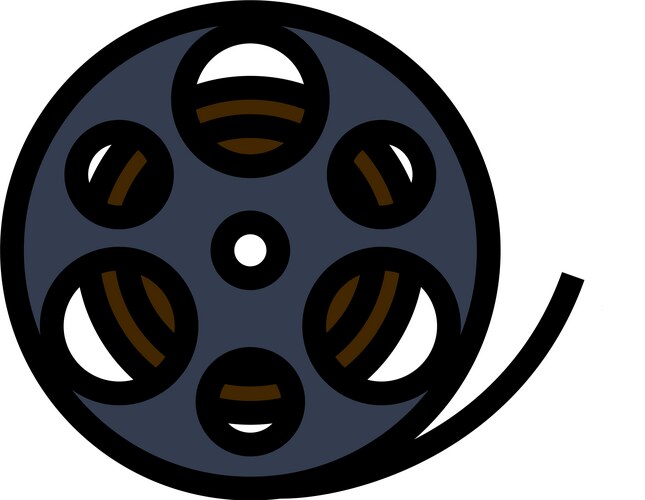 Movie reel icon Royalty Free Vector Image - VectorStock