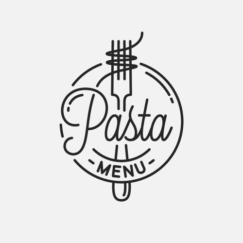 Conchiglie pasta outline icon Royalty Free Vector Image