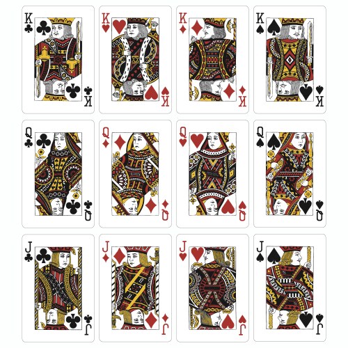 Poker playing cards design 03 Royalty Free Vector Image