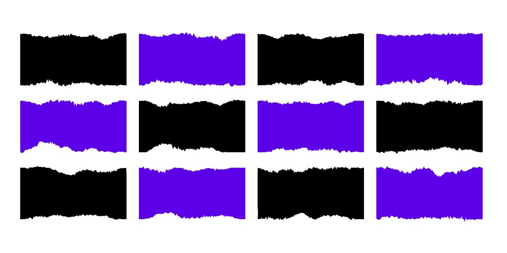 Blank paper cut tear pieces set of shapes Vector Image