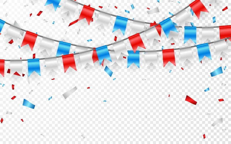 Celebration carnival party background with flags Vector Image