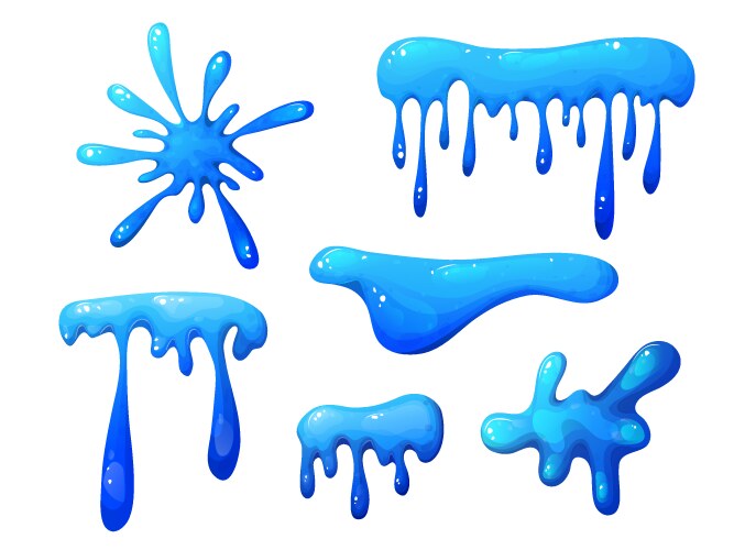 Splat slime mucus sticky liquid goo spots Vector Image